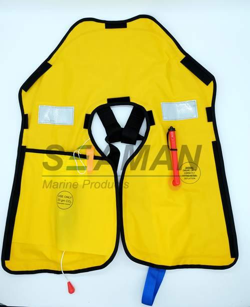 150N EN / ISO Automatic Inflatable Life Jackets 210D Nylon TPU Single ...