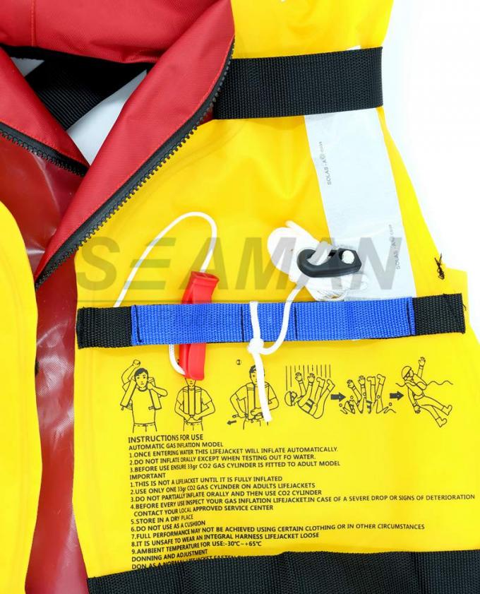 EC / MED Approval 150N Orange Red Double Air Chamber Inflatable Life ...