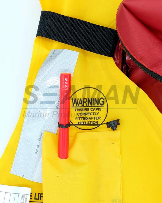 EC / MED Approval 150N Orange Red Double Air Chamber Inflatable Life ...
