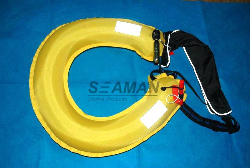 Inflatable Lifebuoy Ring 110N Buoyancy Personal Flotation Device Water ...