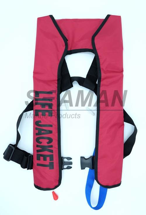 150N EN / ISO Automatic Inflatable Life Jackets 210D Nylon TPU Single ...