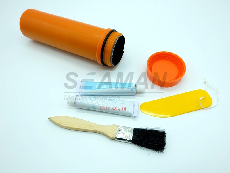 SOLAS Inflatable Life Raft Repair Kits Plastic Tube Liferaft Accessories